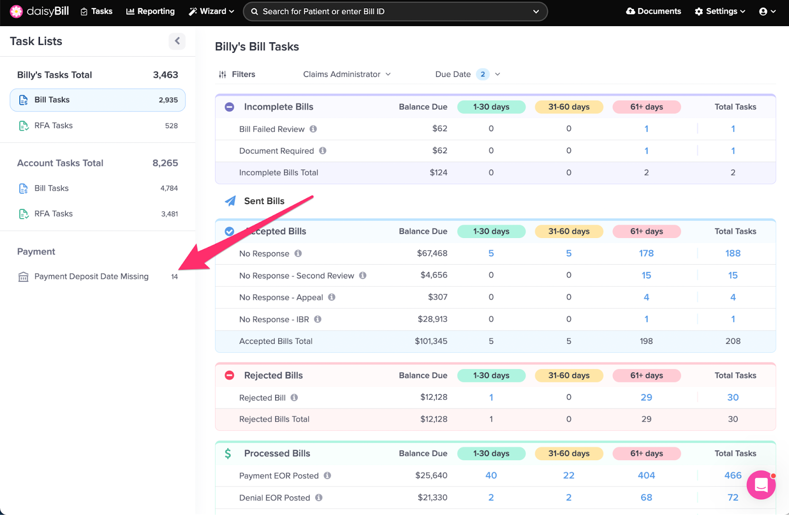 Payment Deposit Date Missing Explained | daisyBill