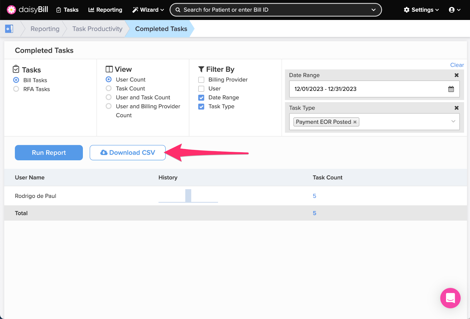 Completed Tasks | daisyBill