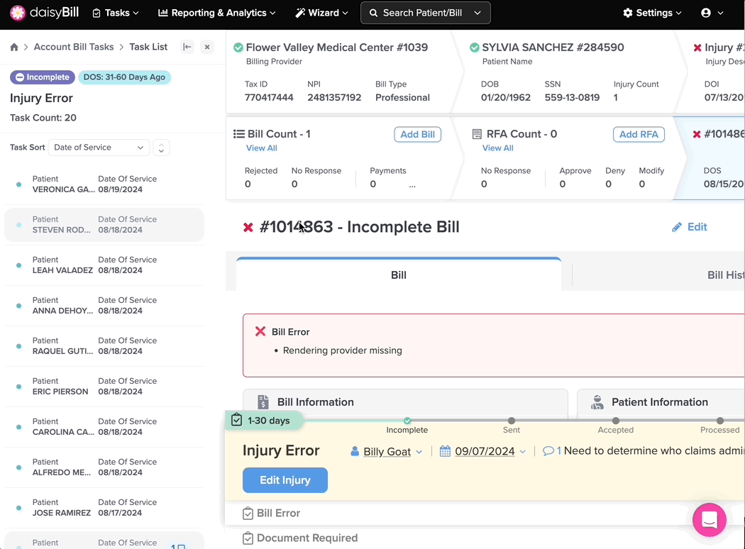 Task List Explained | daisyBill