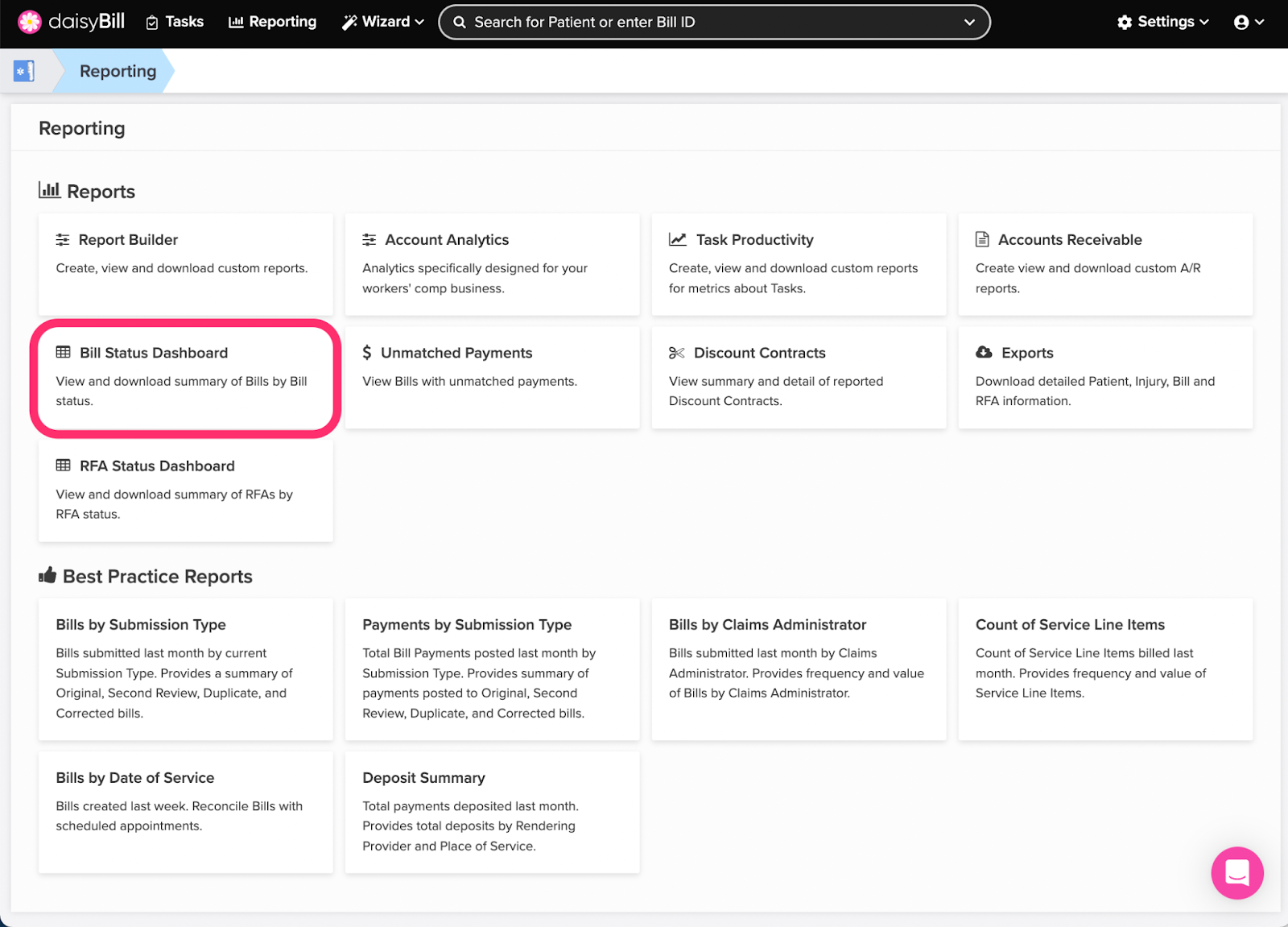 Reporting Page Explained | daisyBill