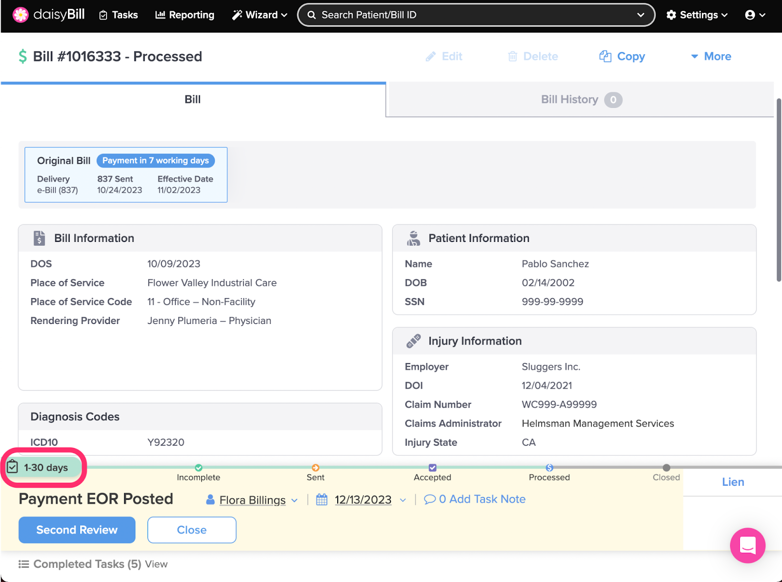 Task Action Bar Explained | daisyBill