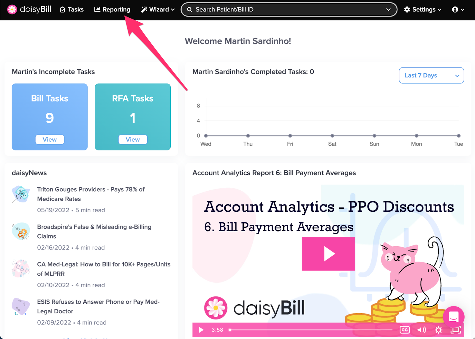 Task Export | daisyBill