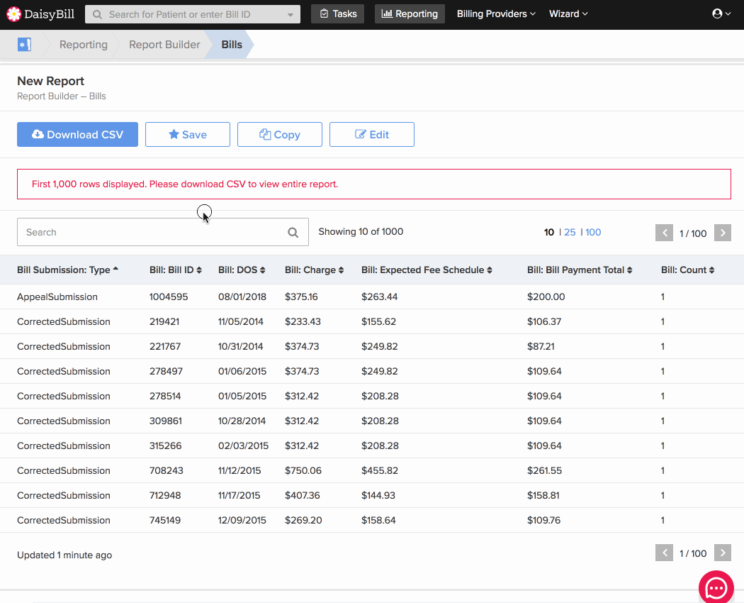 Report Builder | daisyBill