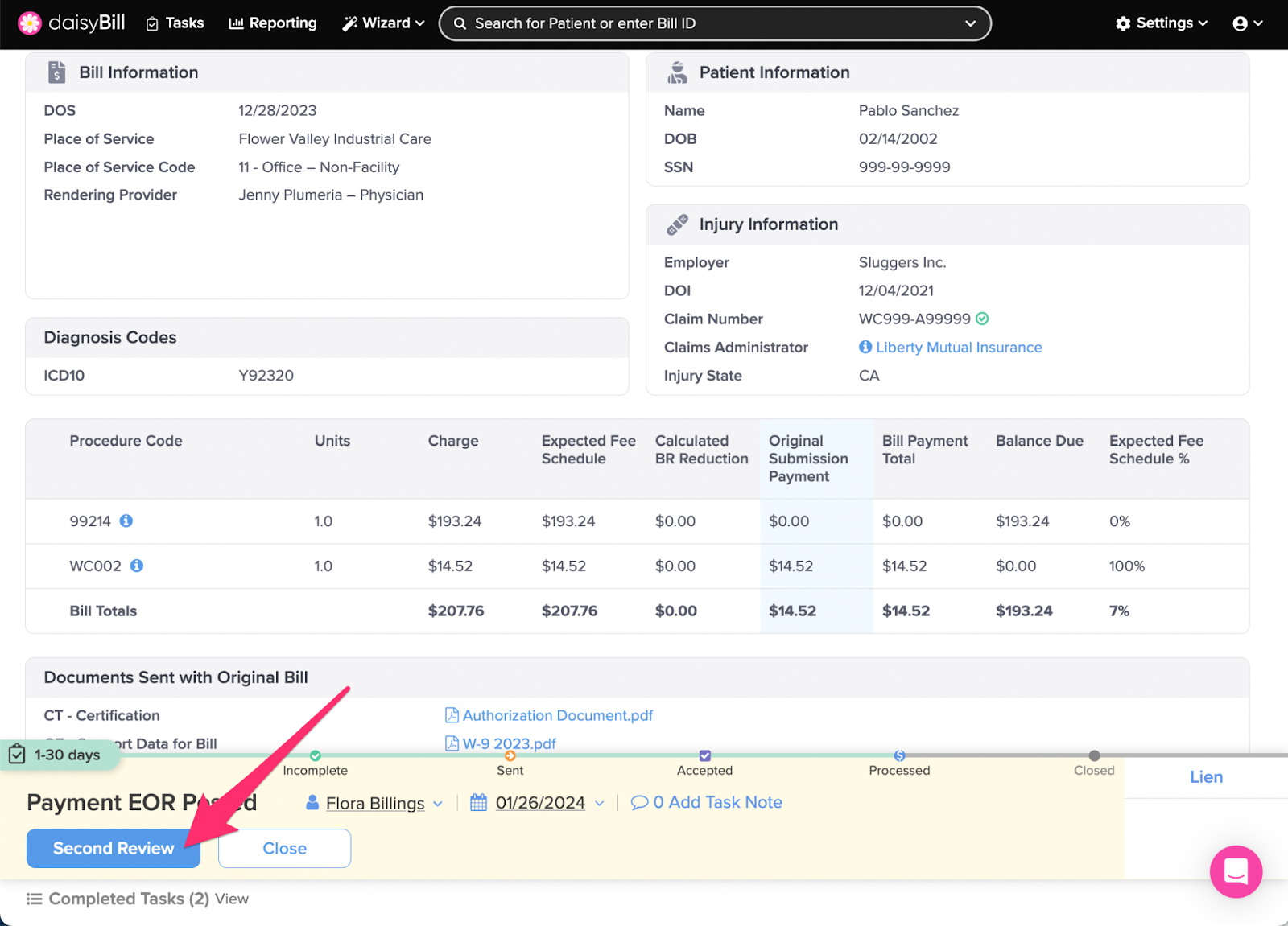 Apply Second Review / Appeal Reasons | daisyBill