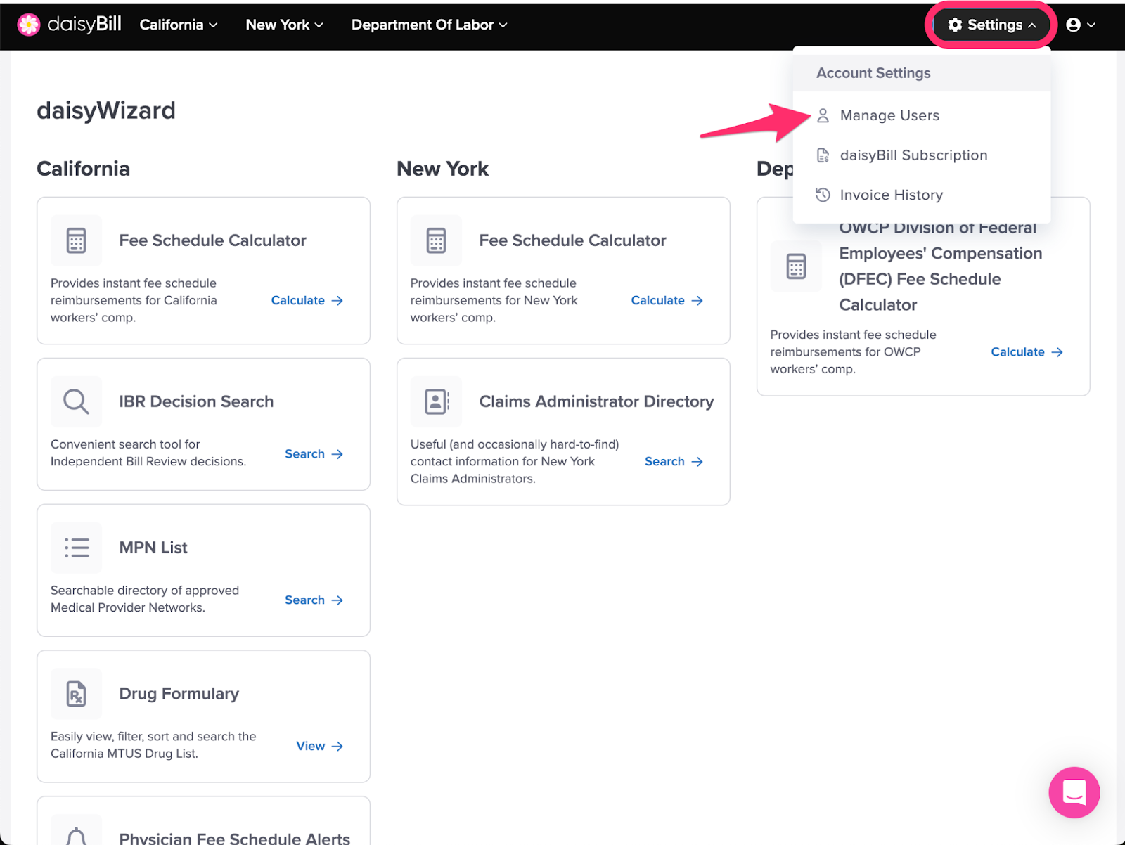 Wizard Subscription Manage Users Explained | daisyBill