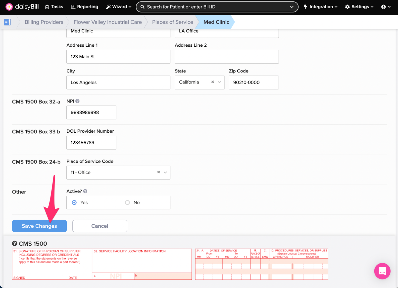 DOL Provider Number | daisyBill