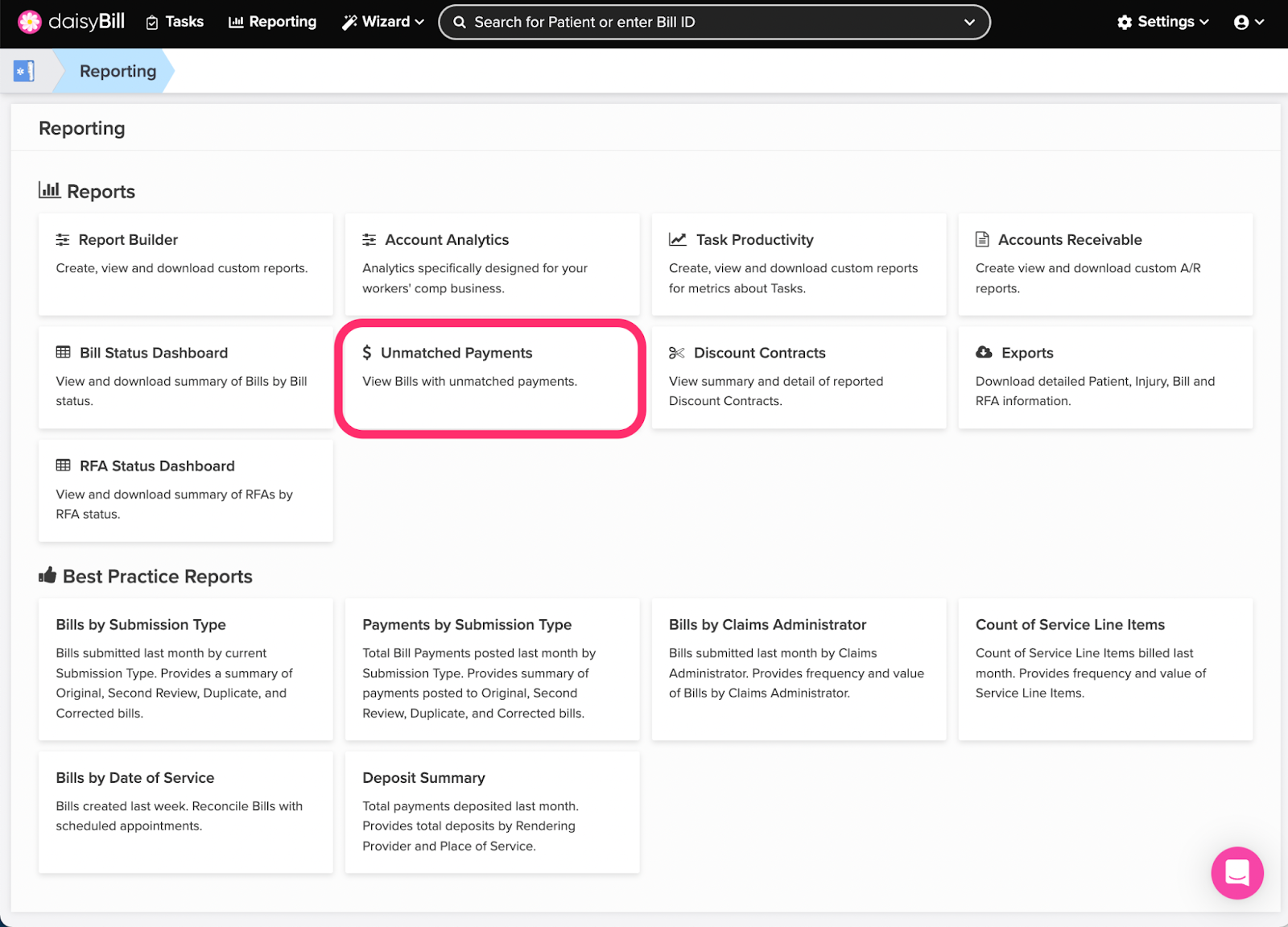 Reporting Page Explained | daisyBill