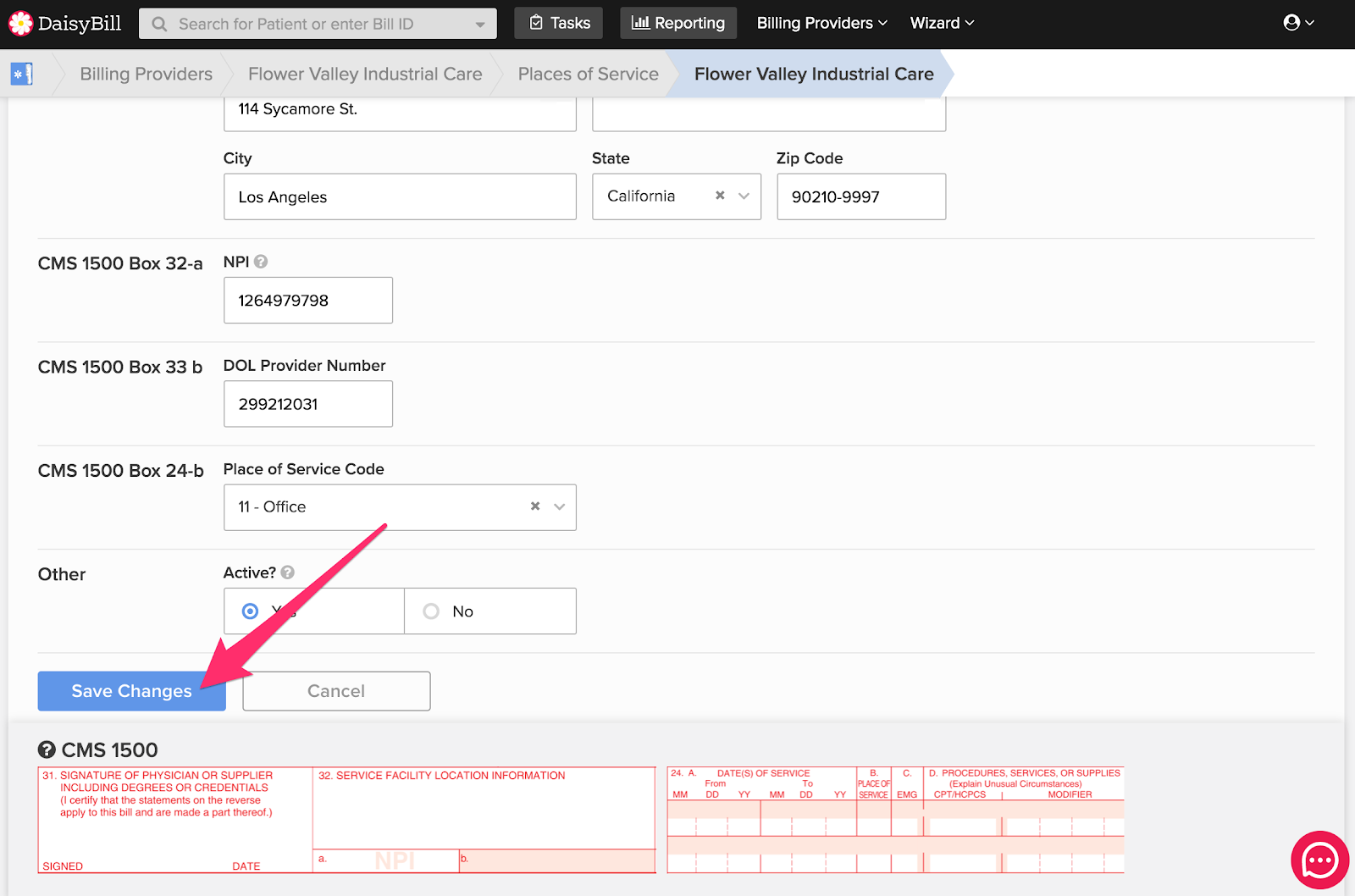 DOL Provider Number | daisyBill