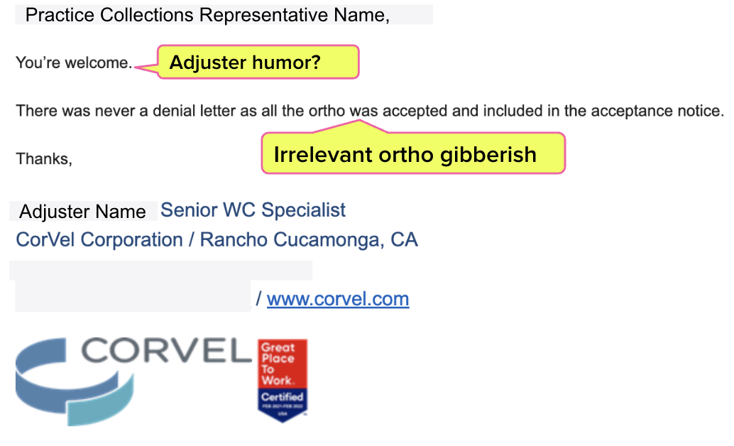 CorVel Adjuster & Attorney Ignore CA Law (Pt 1) | daisyBill