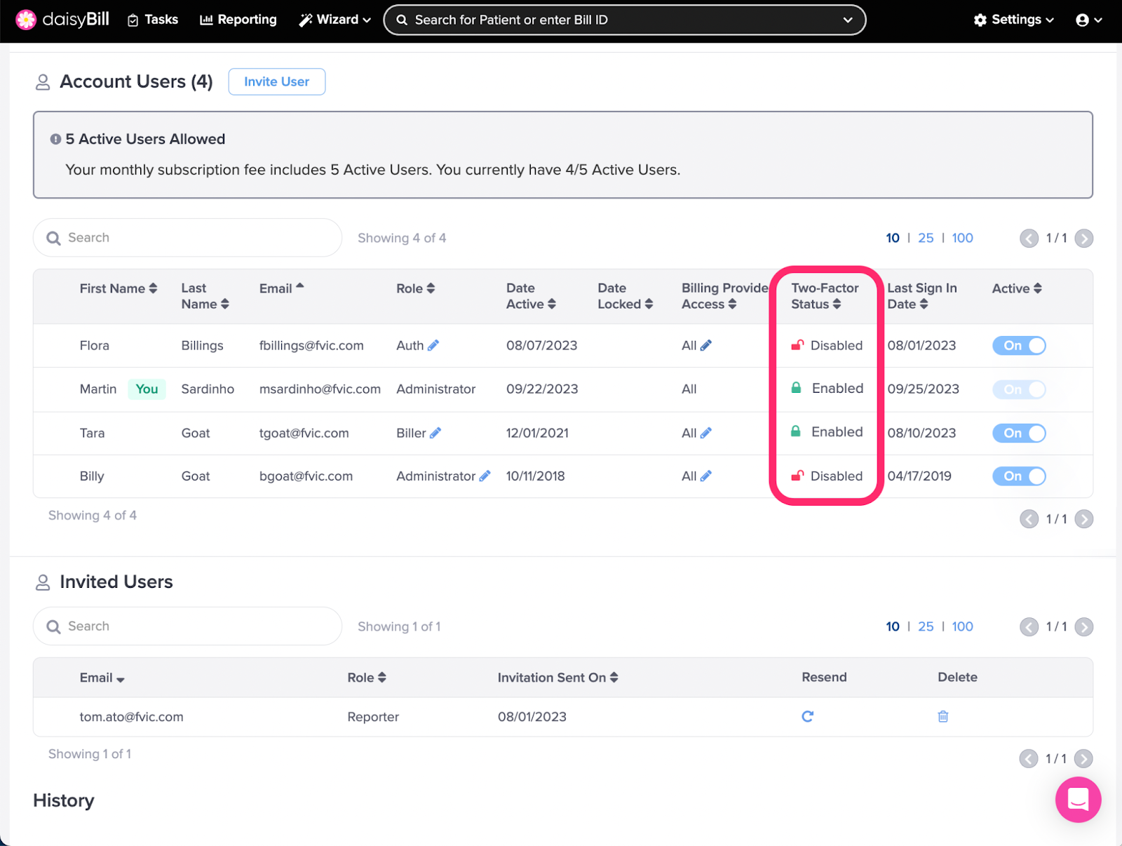 Manage Users Explained | daisyBill