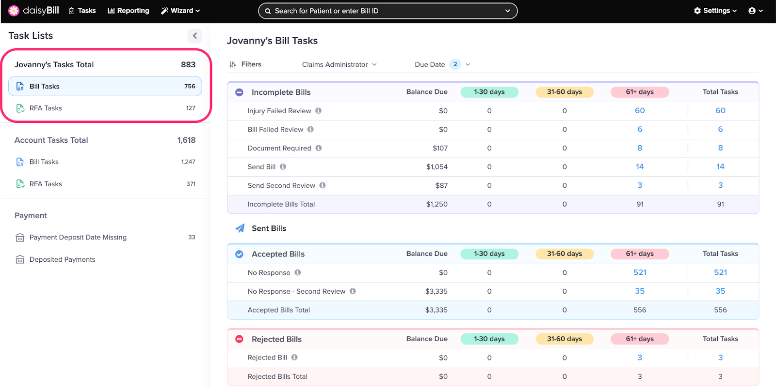 Tasks Explained | daisyBill