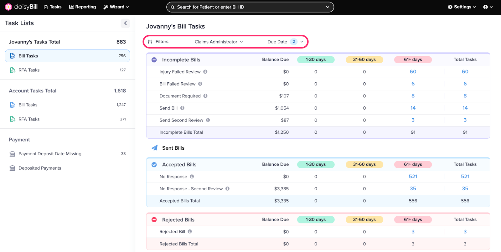 Tasks Explained | daisyBill