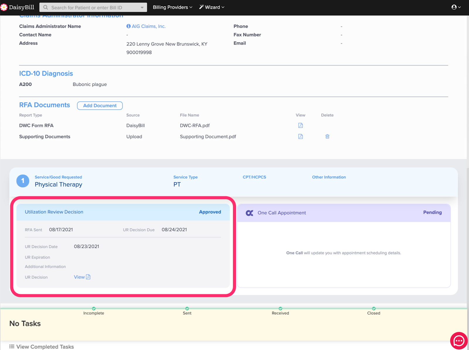 RFA Page Explained | daisyBill