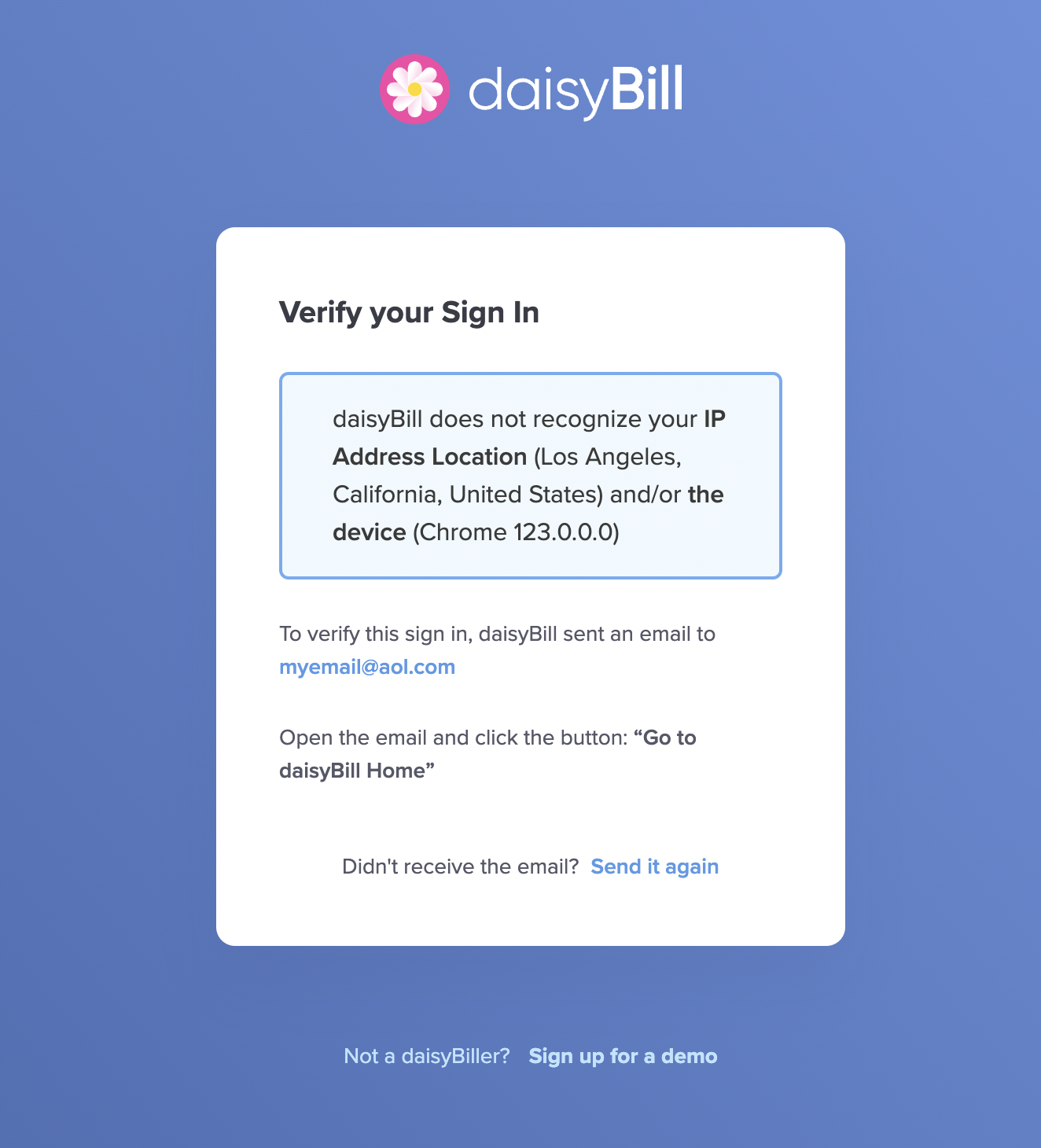 Email Verification | daisyBill
