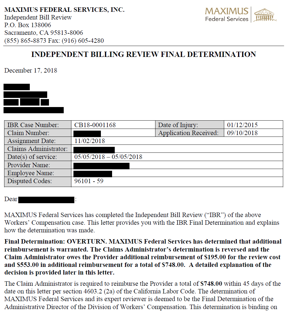 Maximus: Second Review for Billing Error | daisyBill