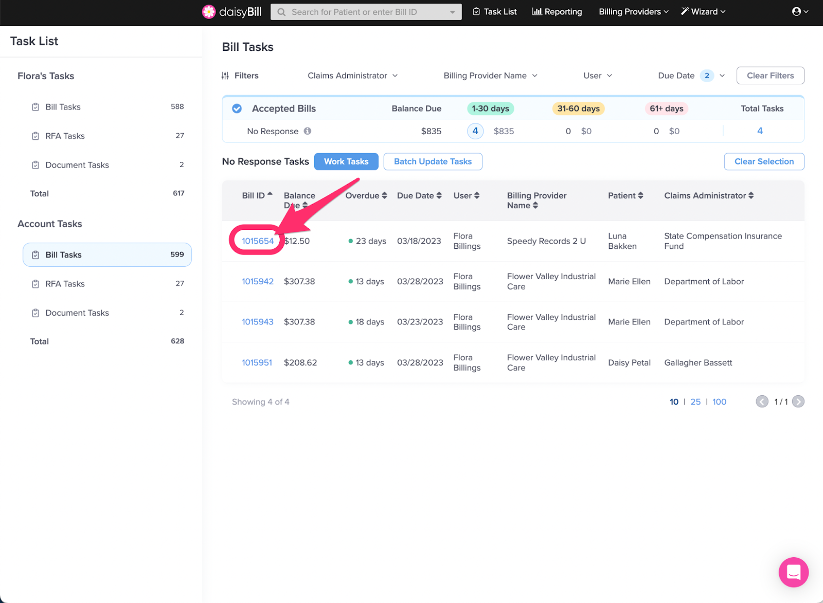Tasks List Explained | daisyBill