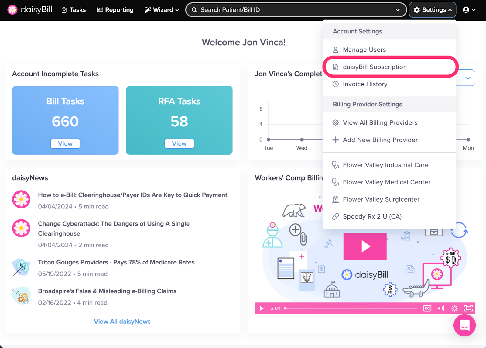 Settings Explained | daisyBill
