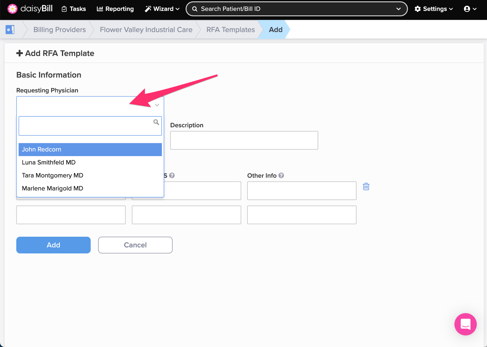 RFA Templates | daisyBill
