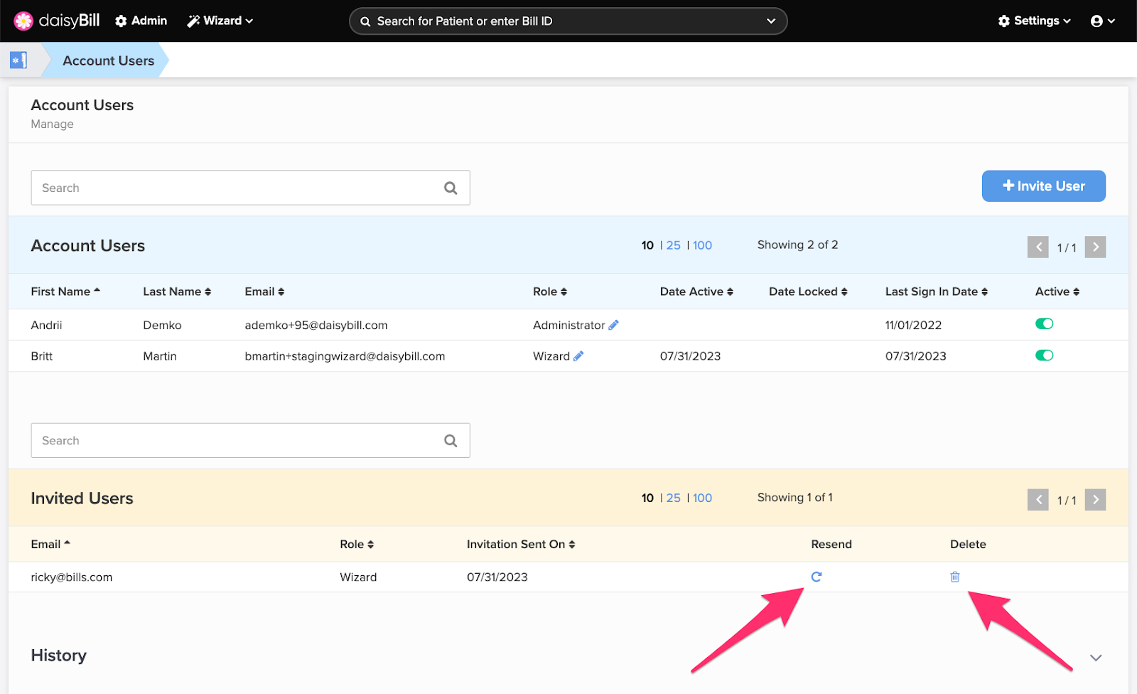 Wizard Subscription Manage Users Explained | daisyBill