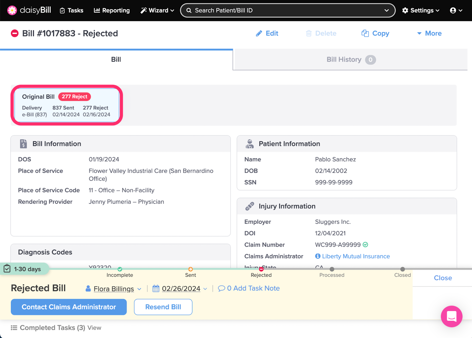 Bill Submission Tabs Explained | daisyBill