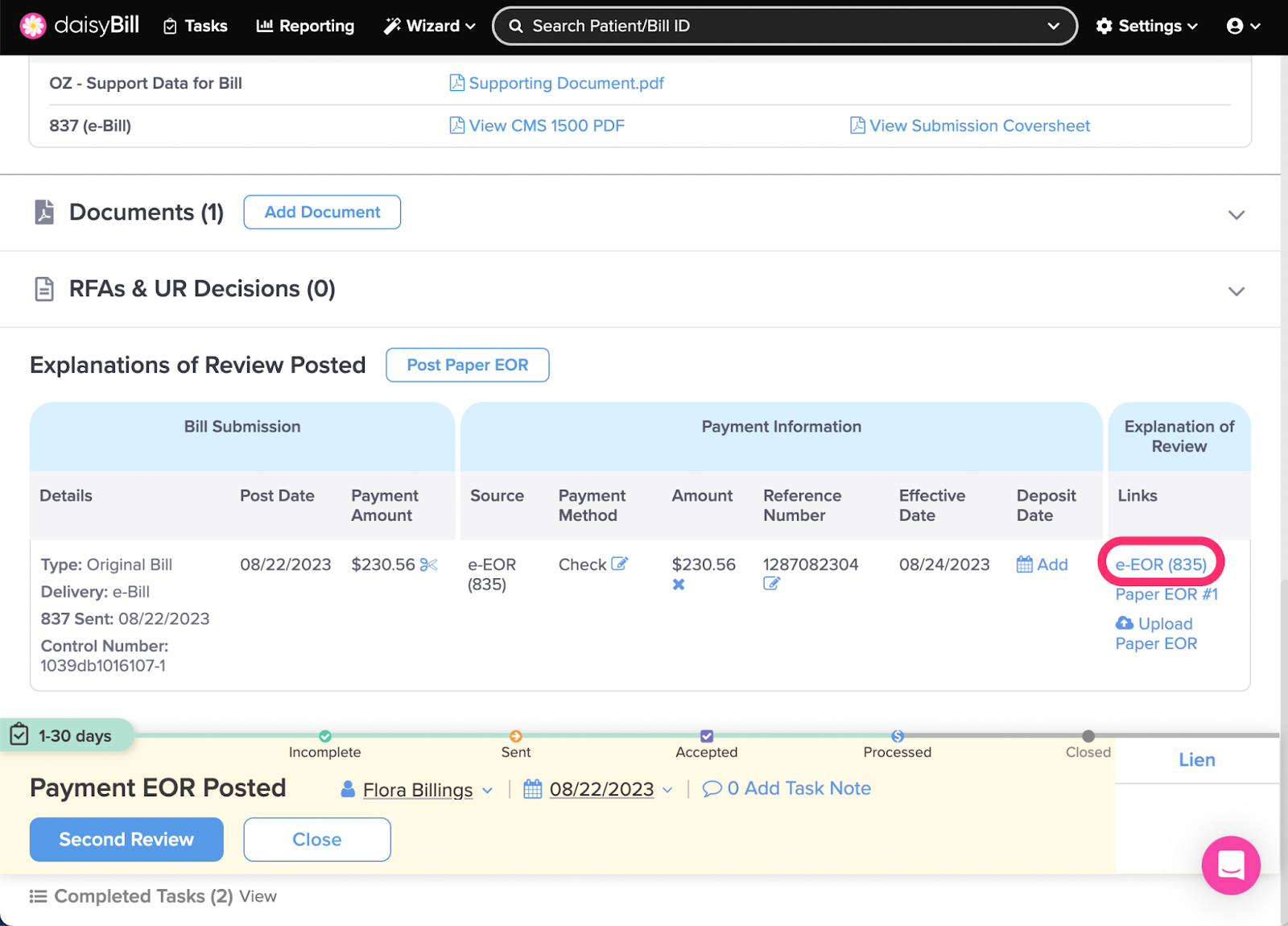 835 Electronic EOR | daisyBill