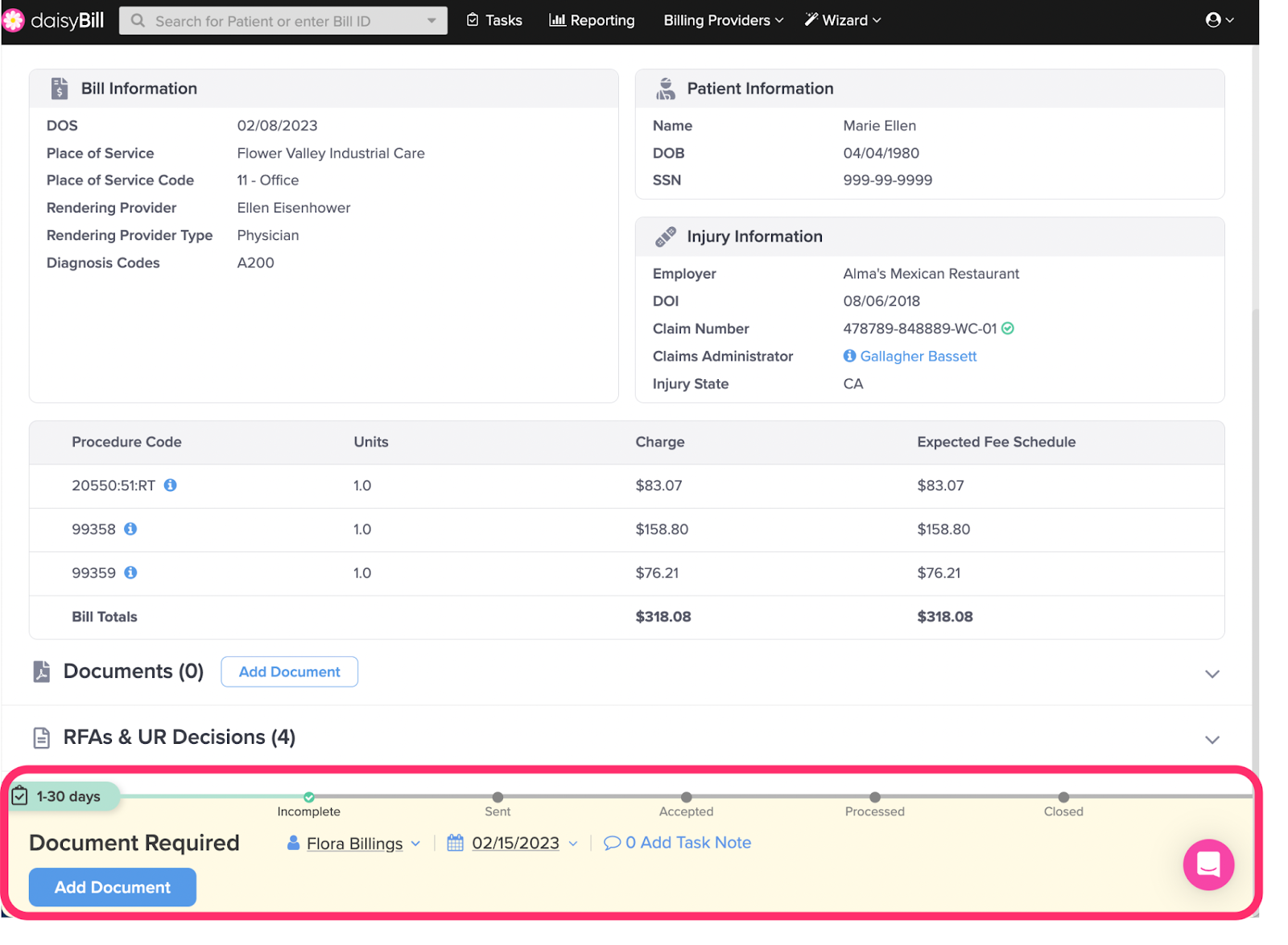 Task Action Bar Explained | daisyBill
