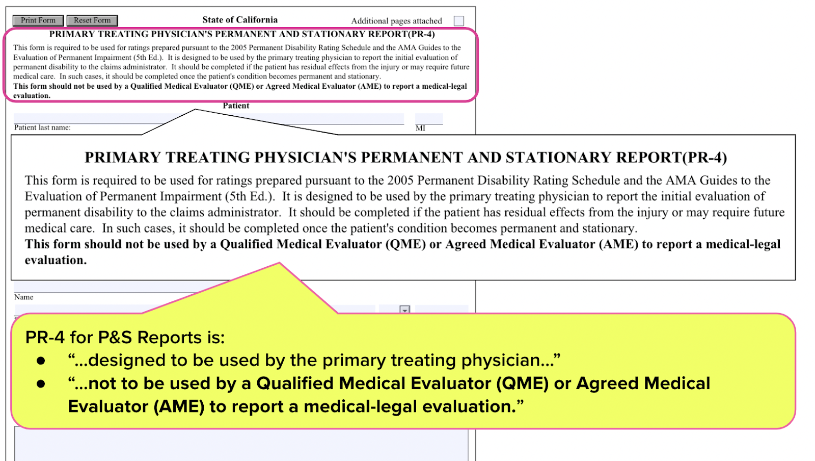 CA MD Warning: P&S vs Med-Legal Reports | daisyBill
