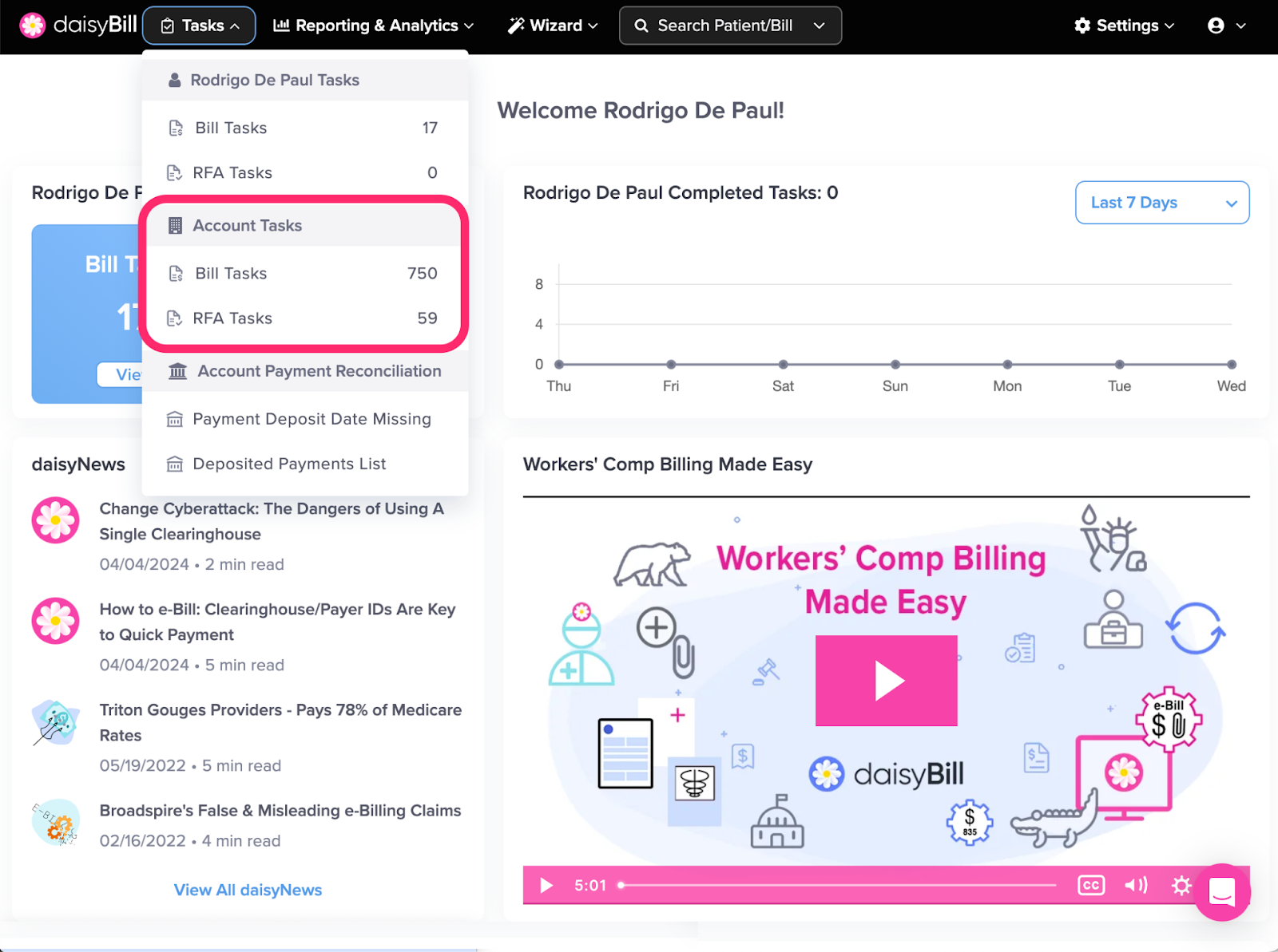 Tasks Explained | daisyBill