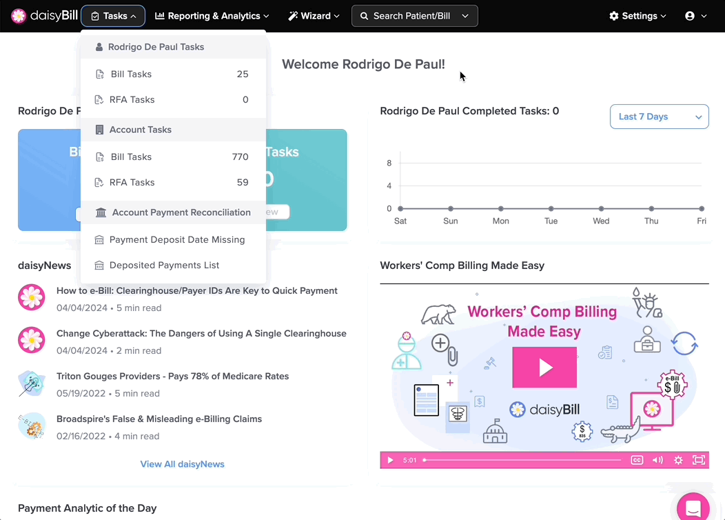 Tasks Explained | daisyBill