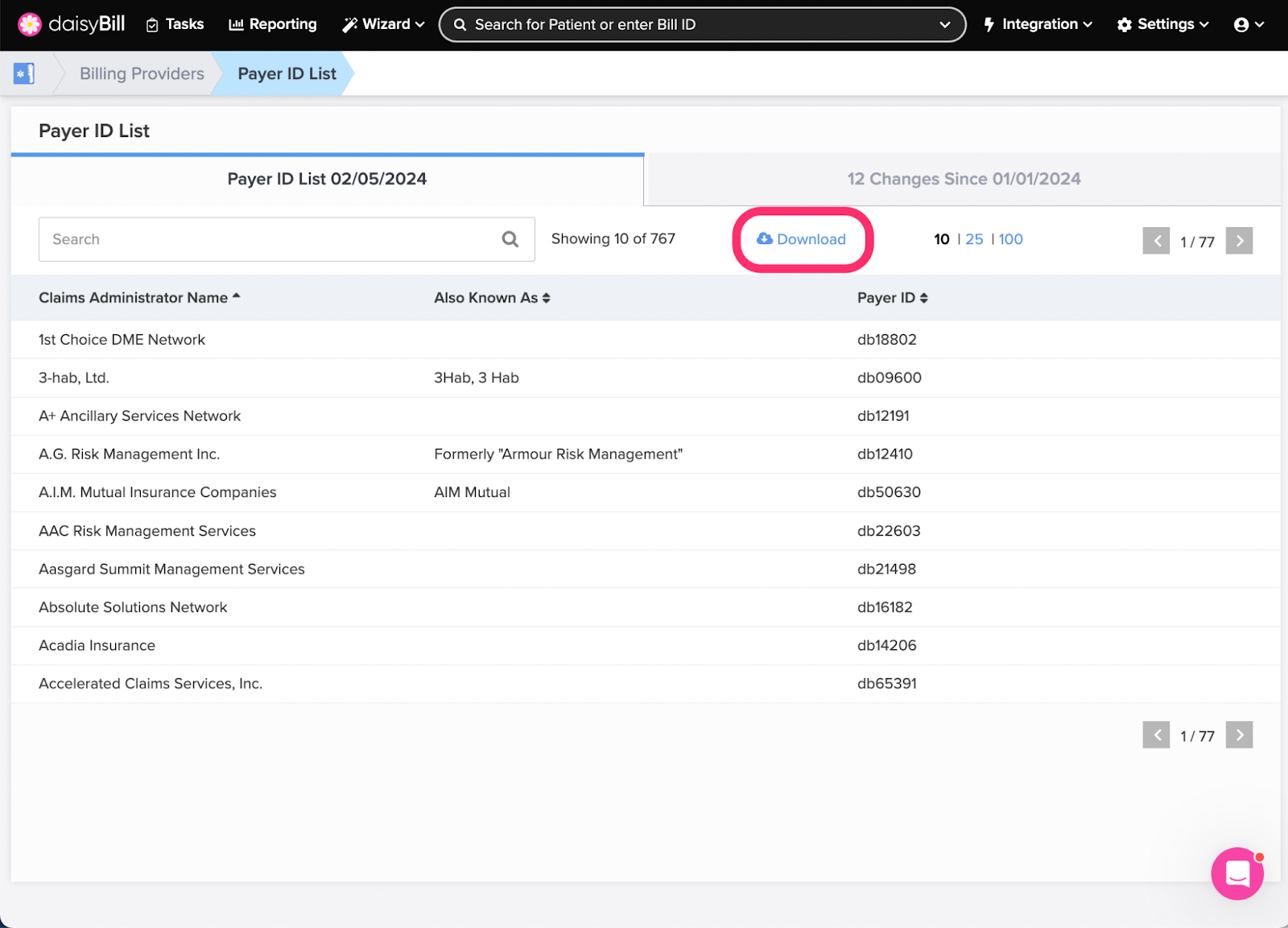 Payer List Explained | daisyBill