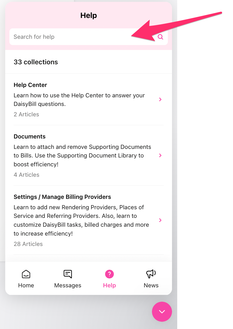 Help Center Explained | daisyBill