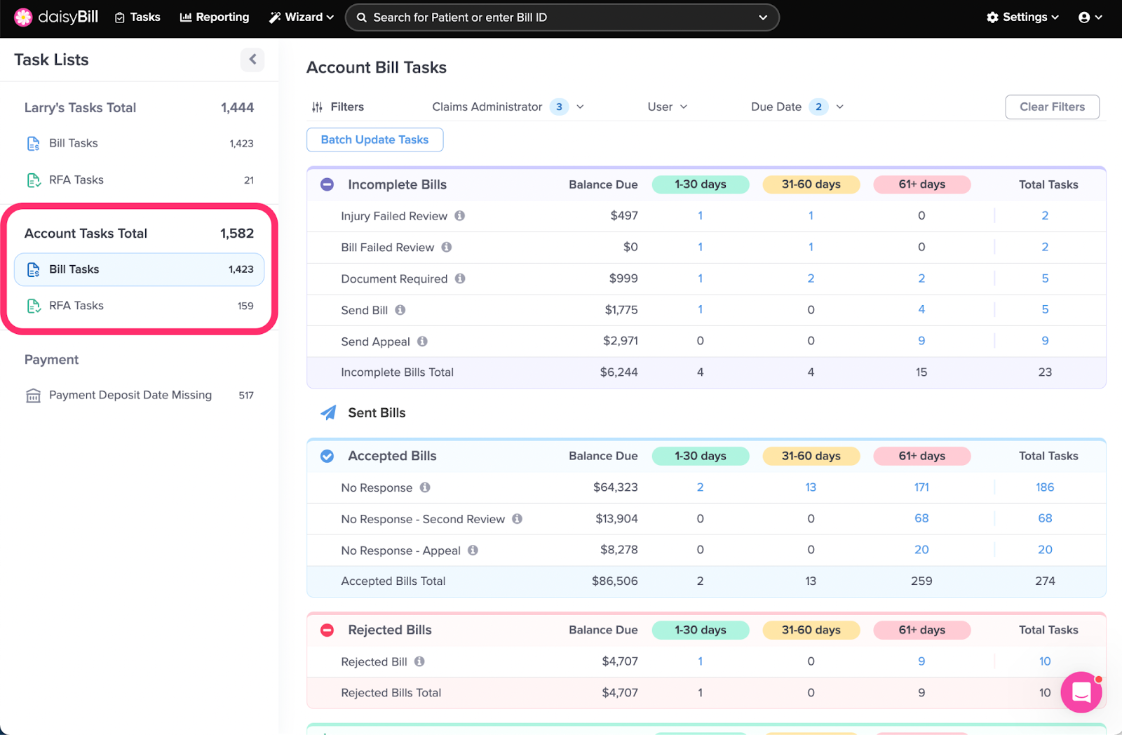 Tasks Explained | daisyBill