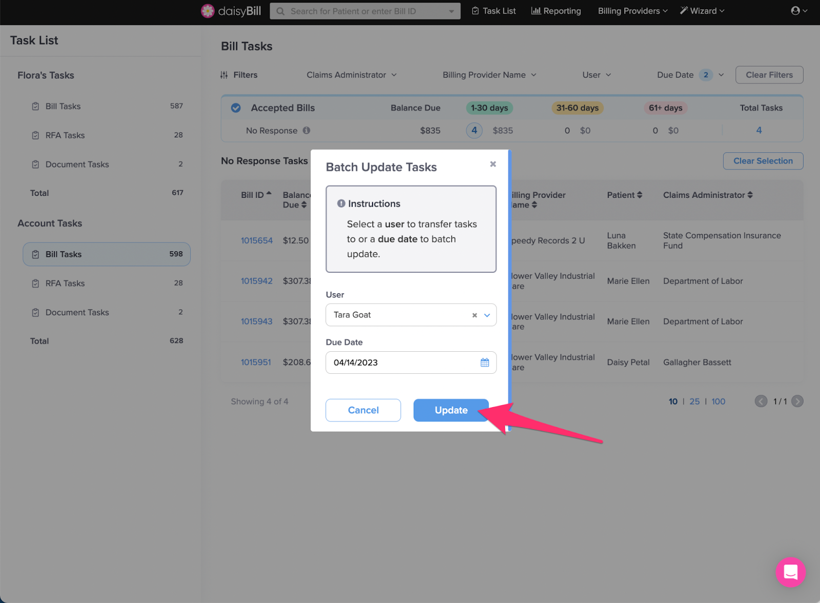 Batch Update Tasks | daisyBill