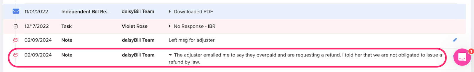 Bill History Explained | daisyBill