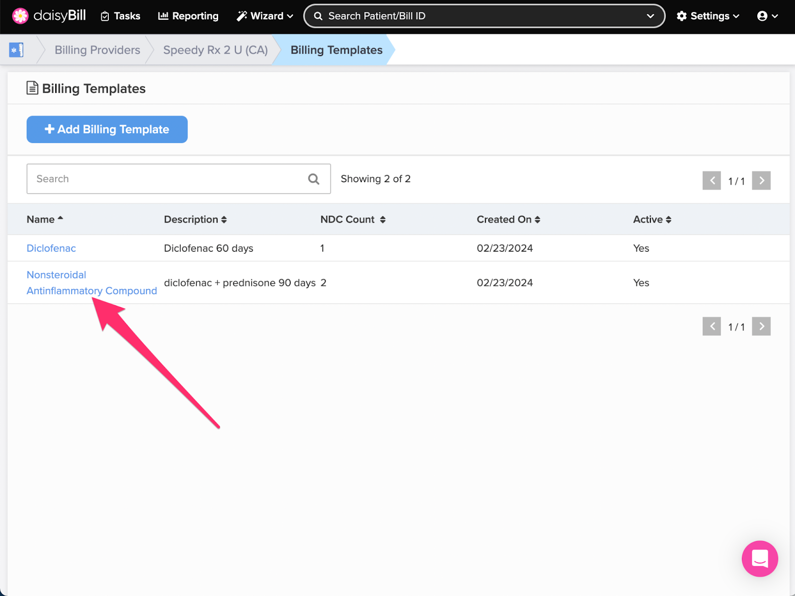 NCPDP Billing Templates | daisyBill