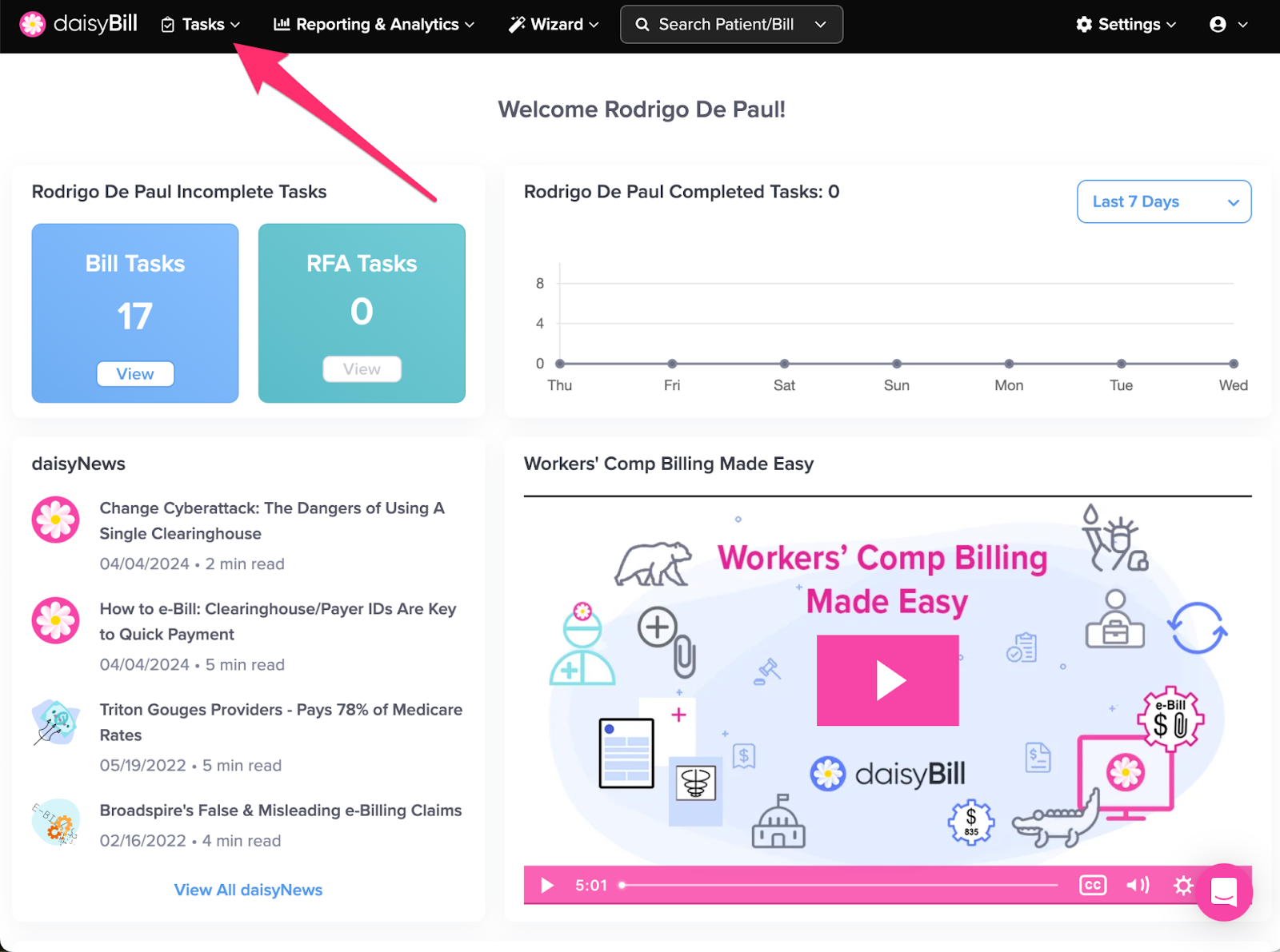 Tasks Explained | daisyBill