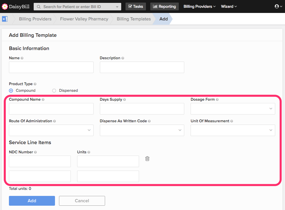 NCPDP Billing Templates | daisyBill