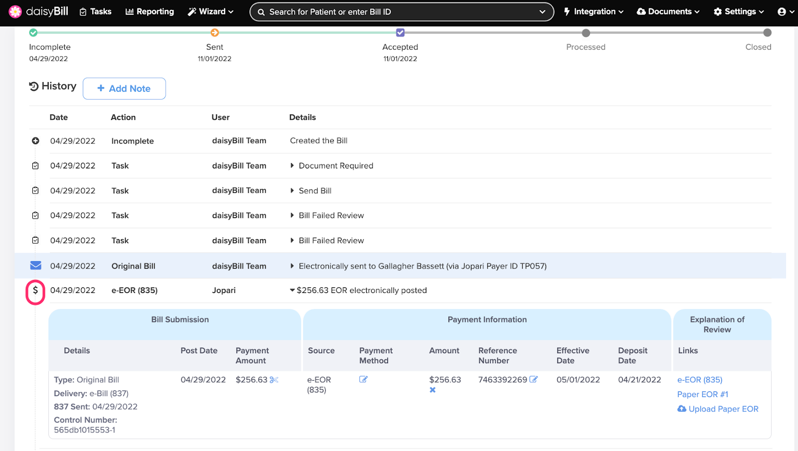 Bill History Explained | daisyBill
