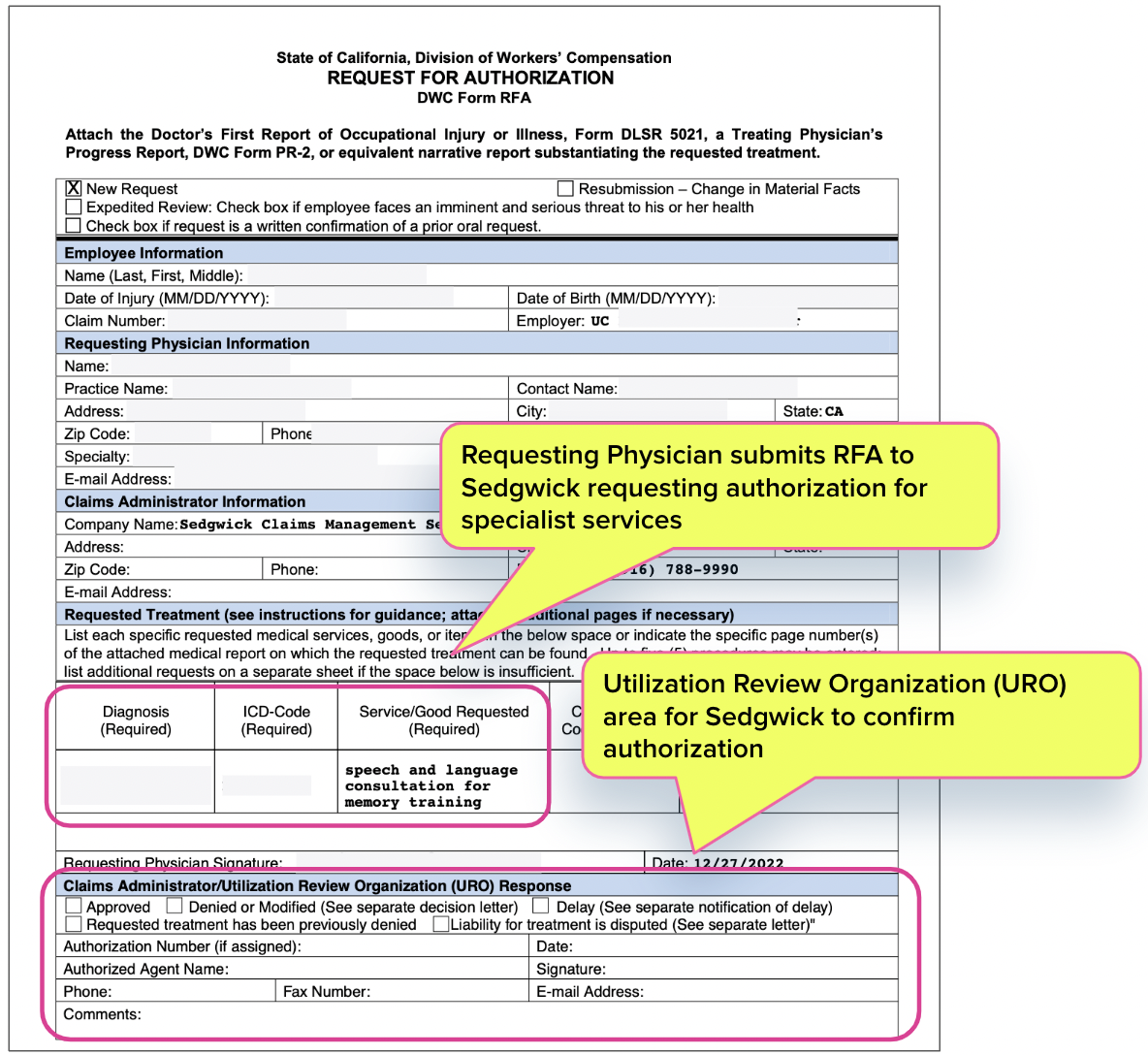 Sedgwick Authorization Sewer - Why CA Needs UR Reform | daisyBill