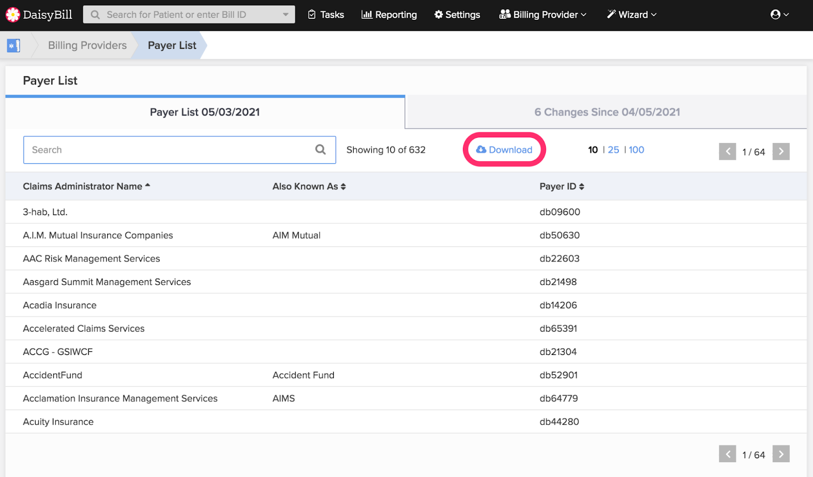 Payer List Explained | daisyBill