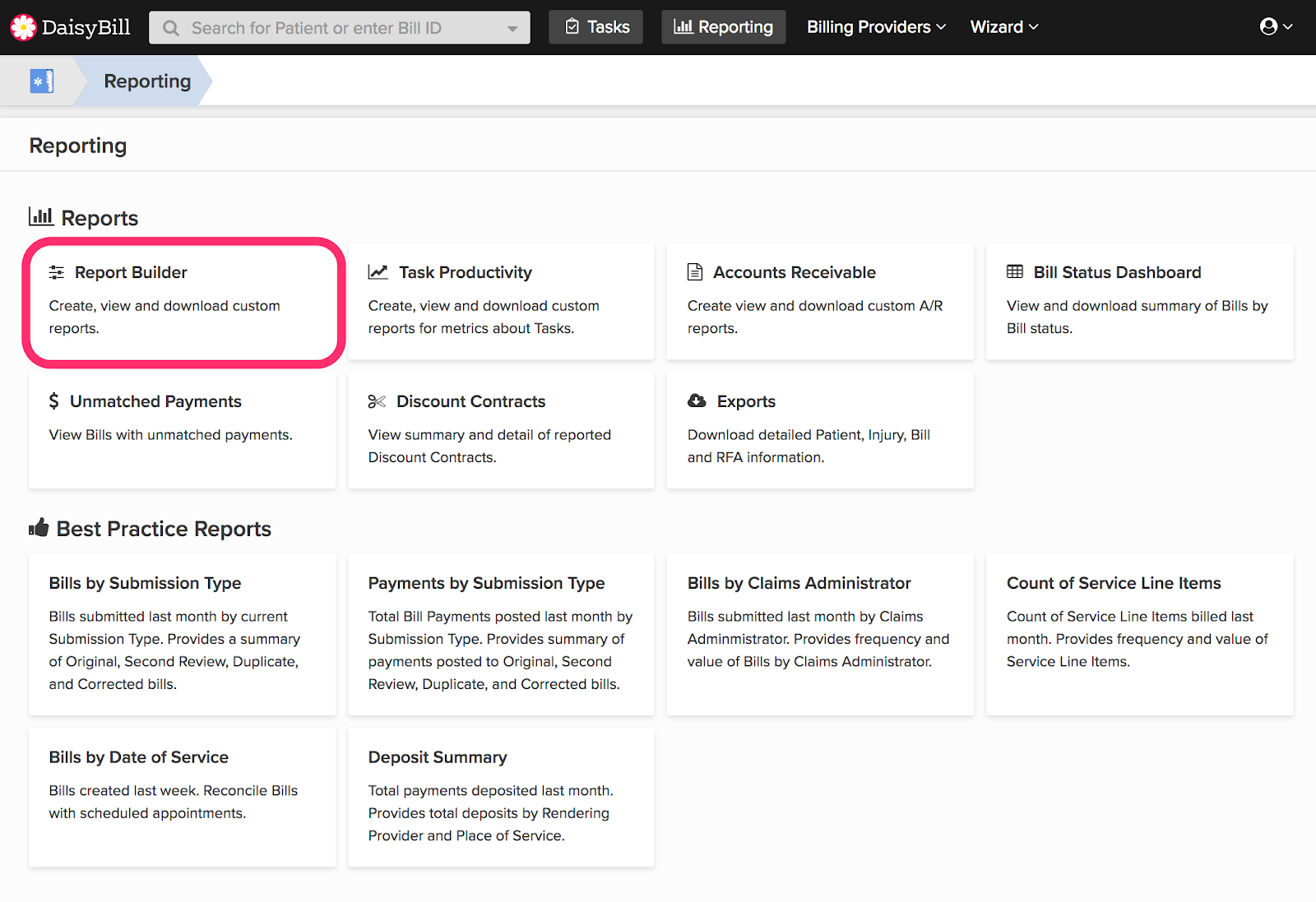 Report Builder | daisyBill