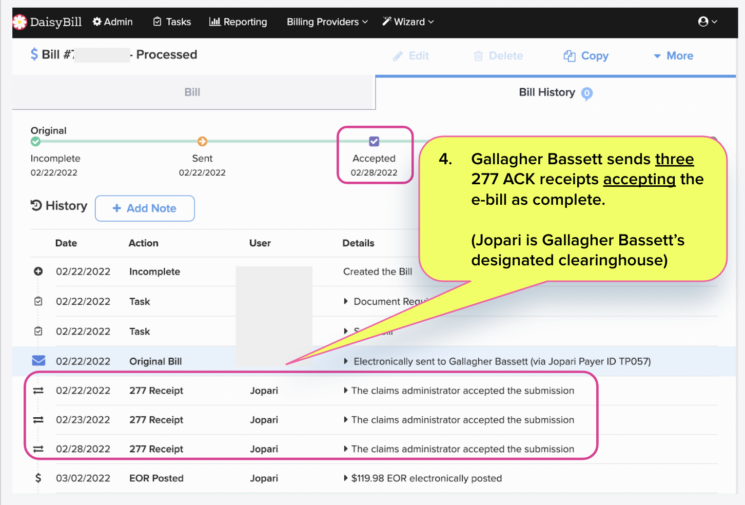 How to e-Bill: 277 "Receipts" Empower Providers | daisyBill
