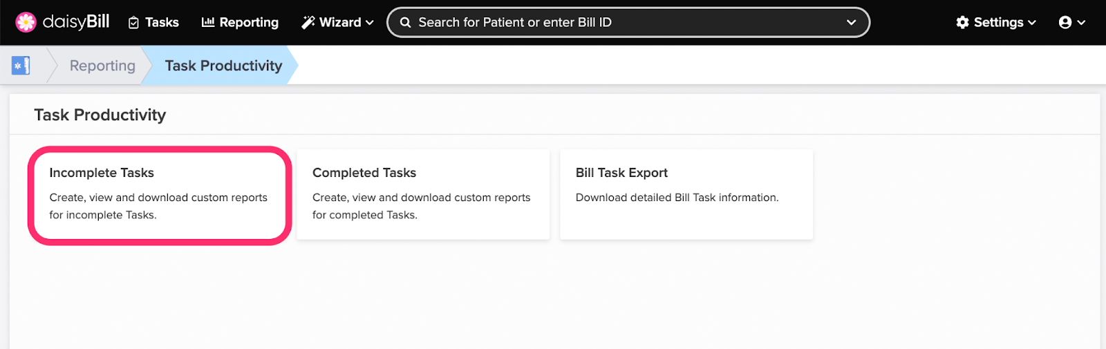 Incomplete Tasks | daisyBill