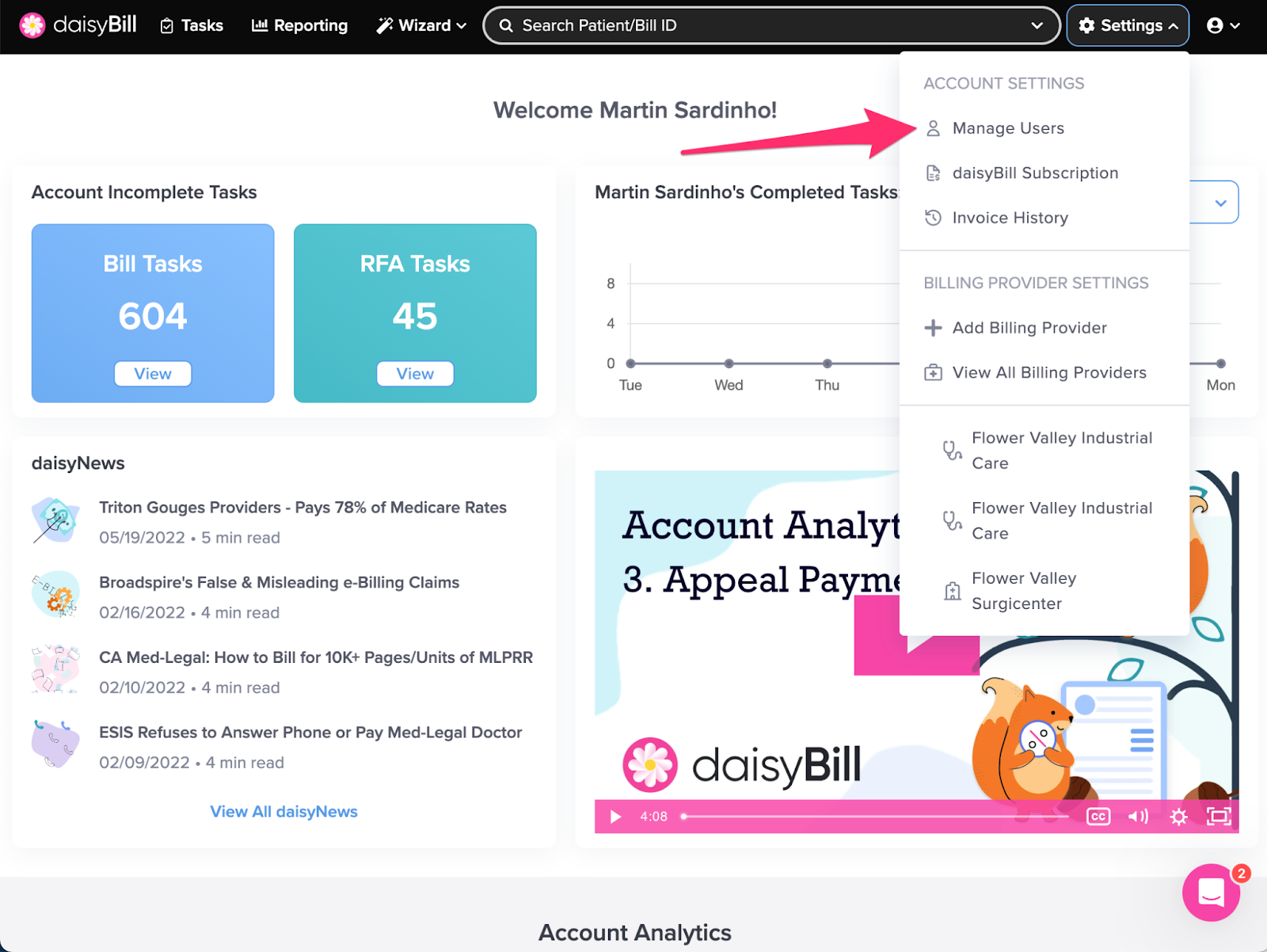 Manage Users - Invited Users | daisyBill