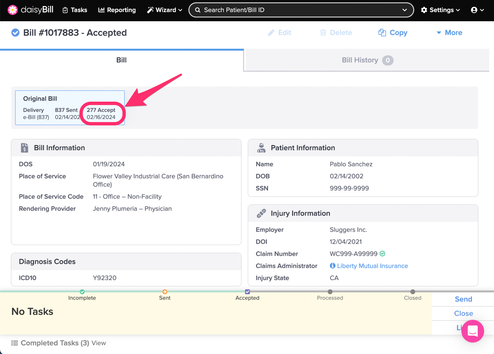Bill Submission Tabs Explained | daisyBill
