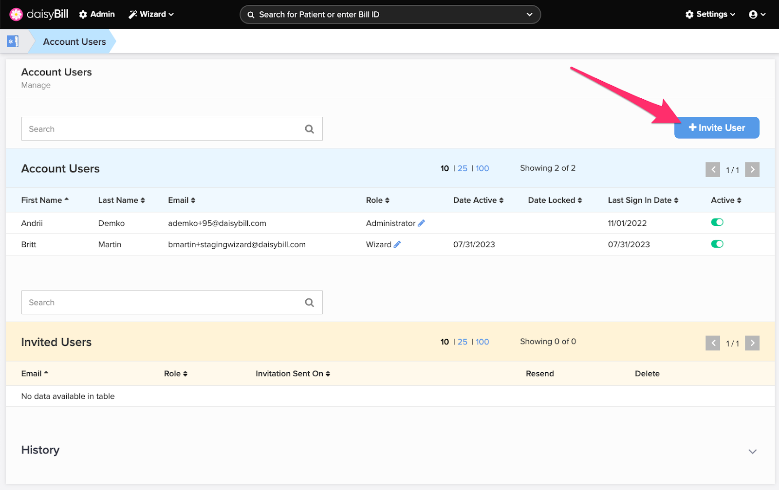 Wizard Subscription Manage Users Explained | daisyBill