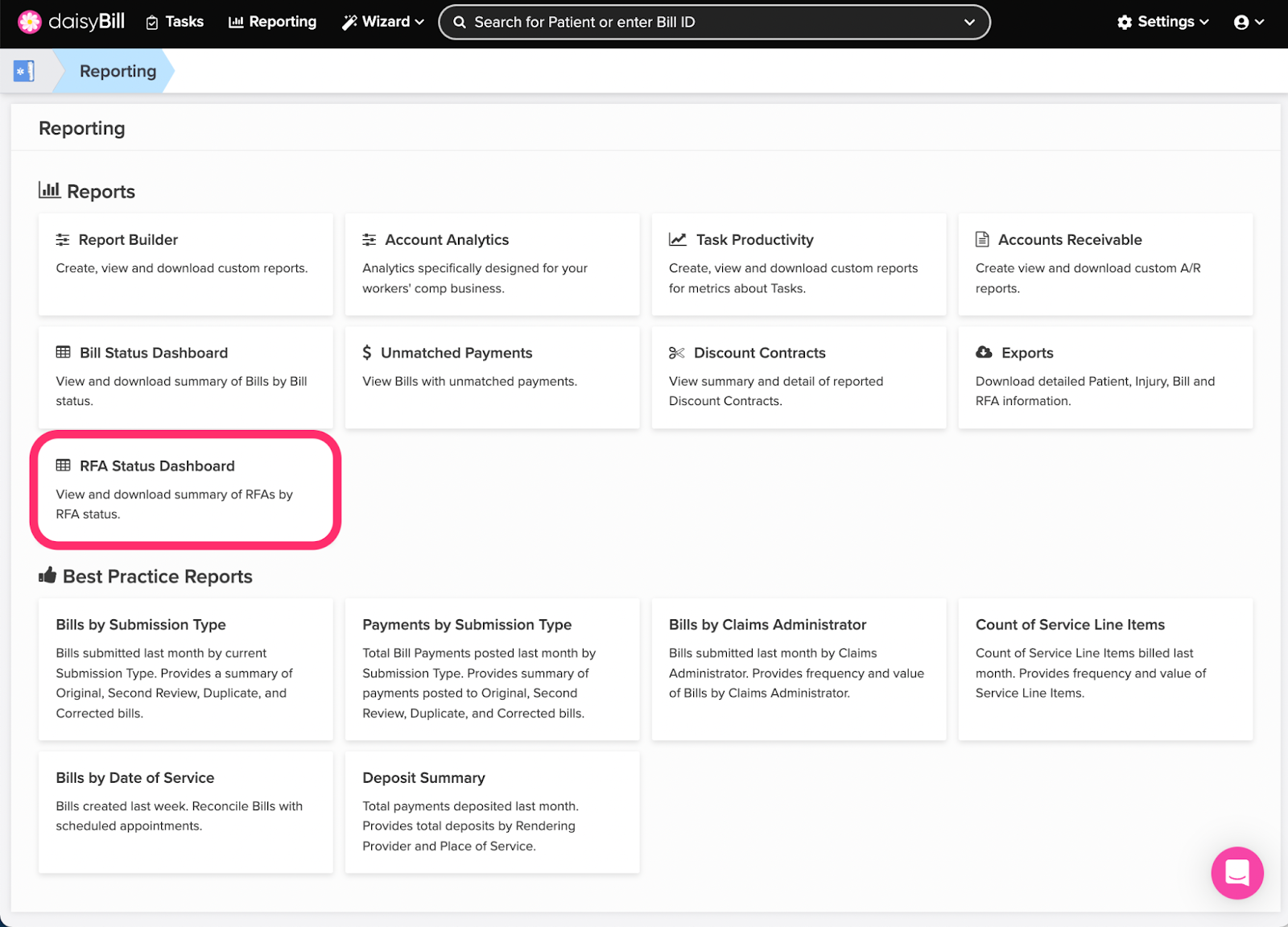 Reporting Page Explained | daisyBill