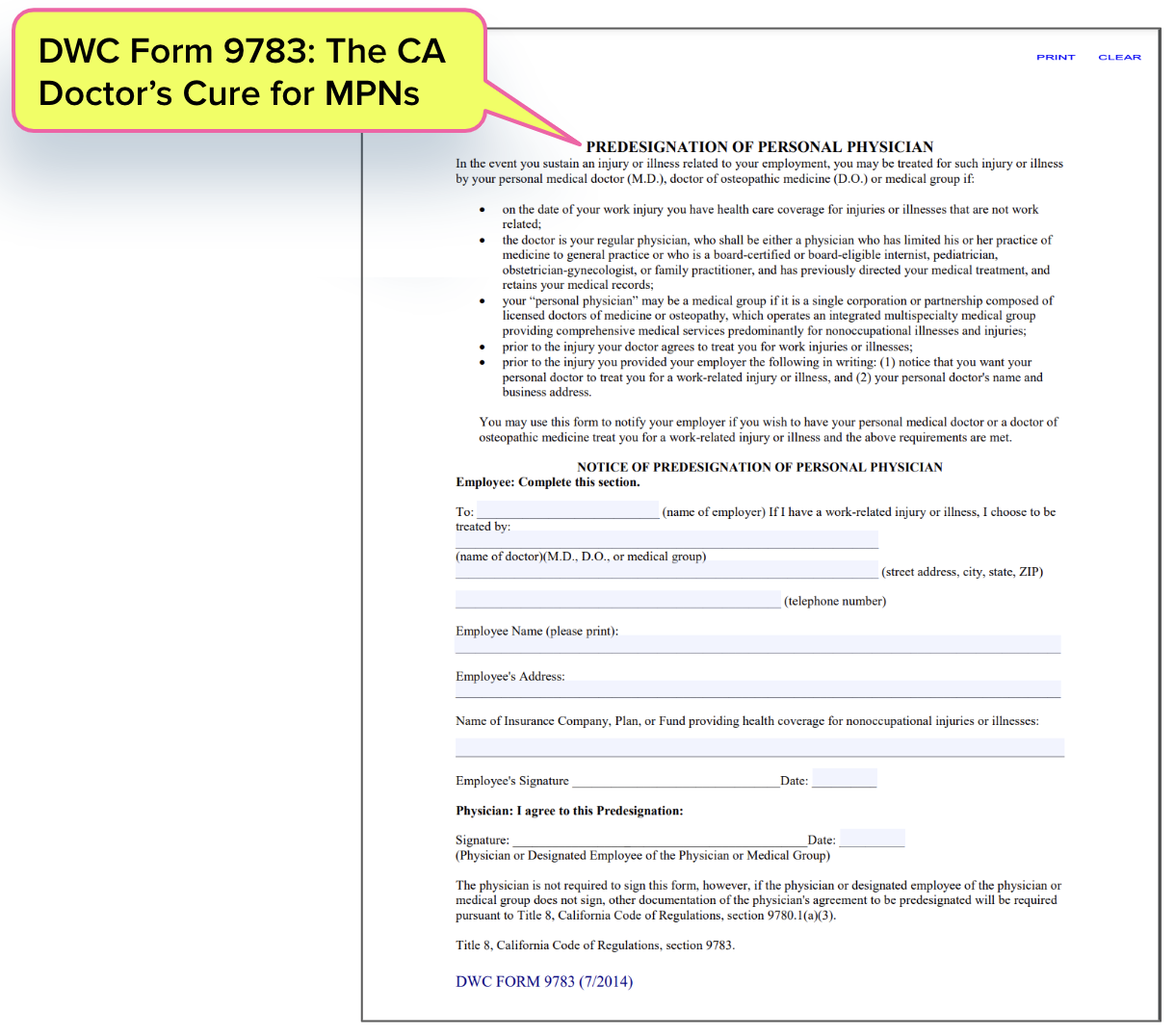 CA Employees: ASAP, Predesignate Your MD | daisyBill