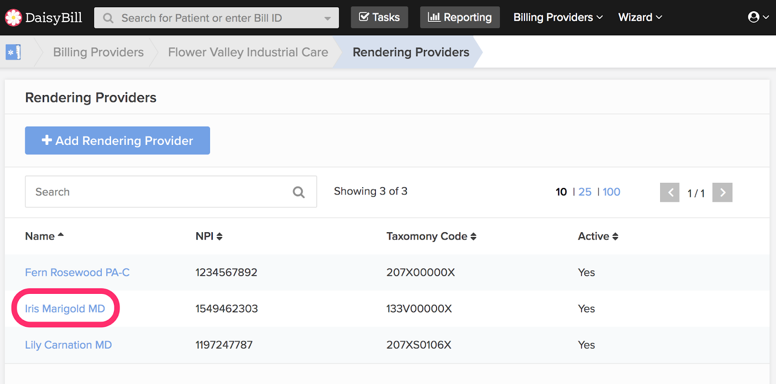 Add Rendering Provider Signature | daisyBill