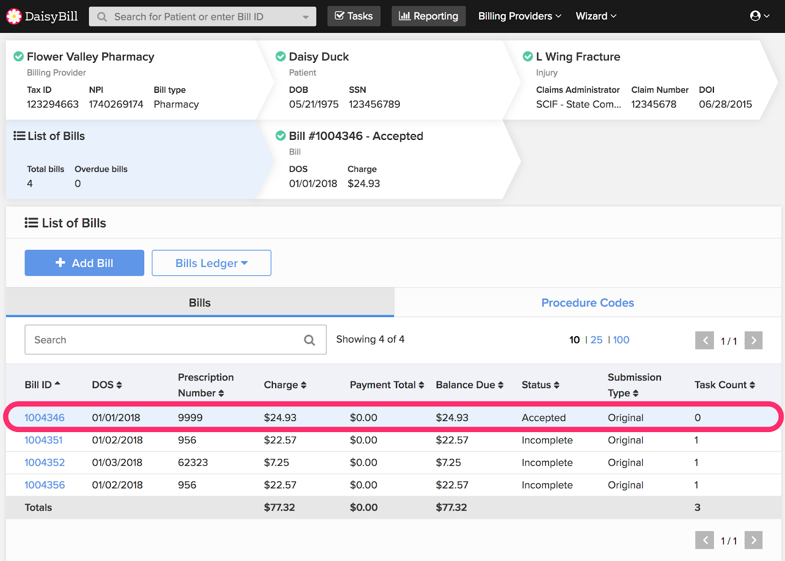 NCPDP Bill Page Explained | daisyBill